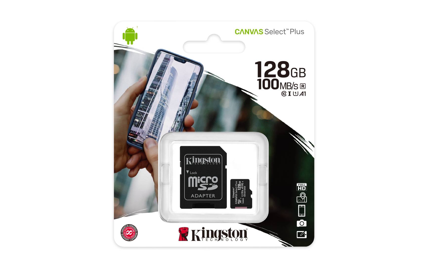 KINGSTON 128GB MICRO SD ADAP Class10 80mb/10mb | tekizmir.com