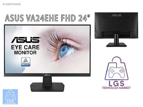 24" ASUS VA24EHE IPS Monitör Siyah 5ms 1920x1080, 75Hz, HDMI, DVI, VGA ...